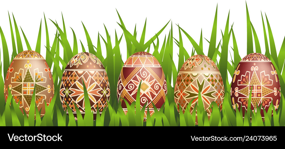 Pysanky easter eggs Royalty Free Vector Image - VectorStock
