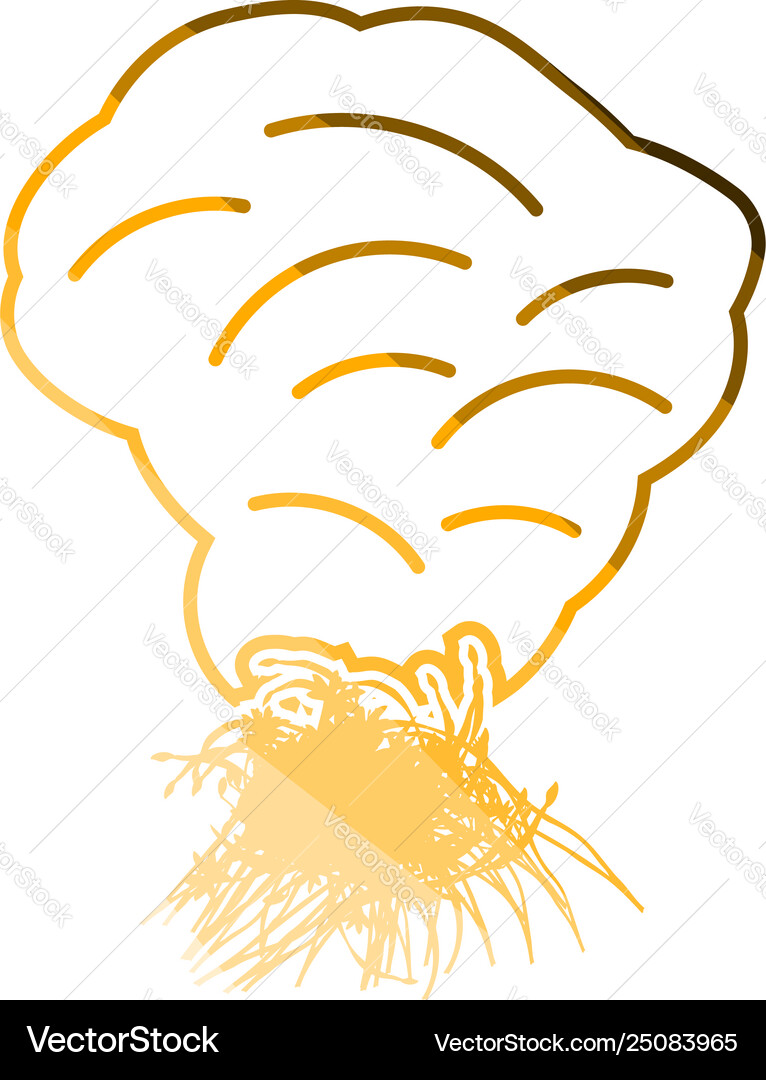 Sesonal grass burning icon Royalty Free Vector Image