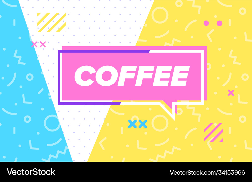 Coffee in design banner template for web Vector Image