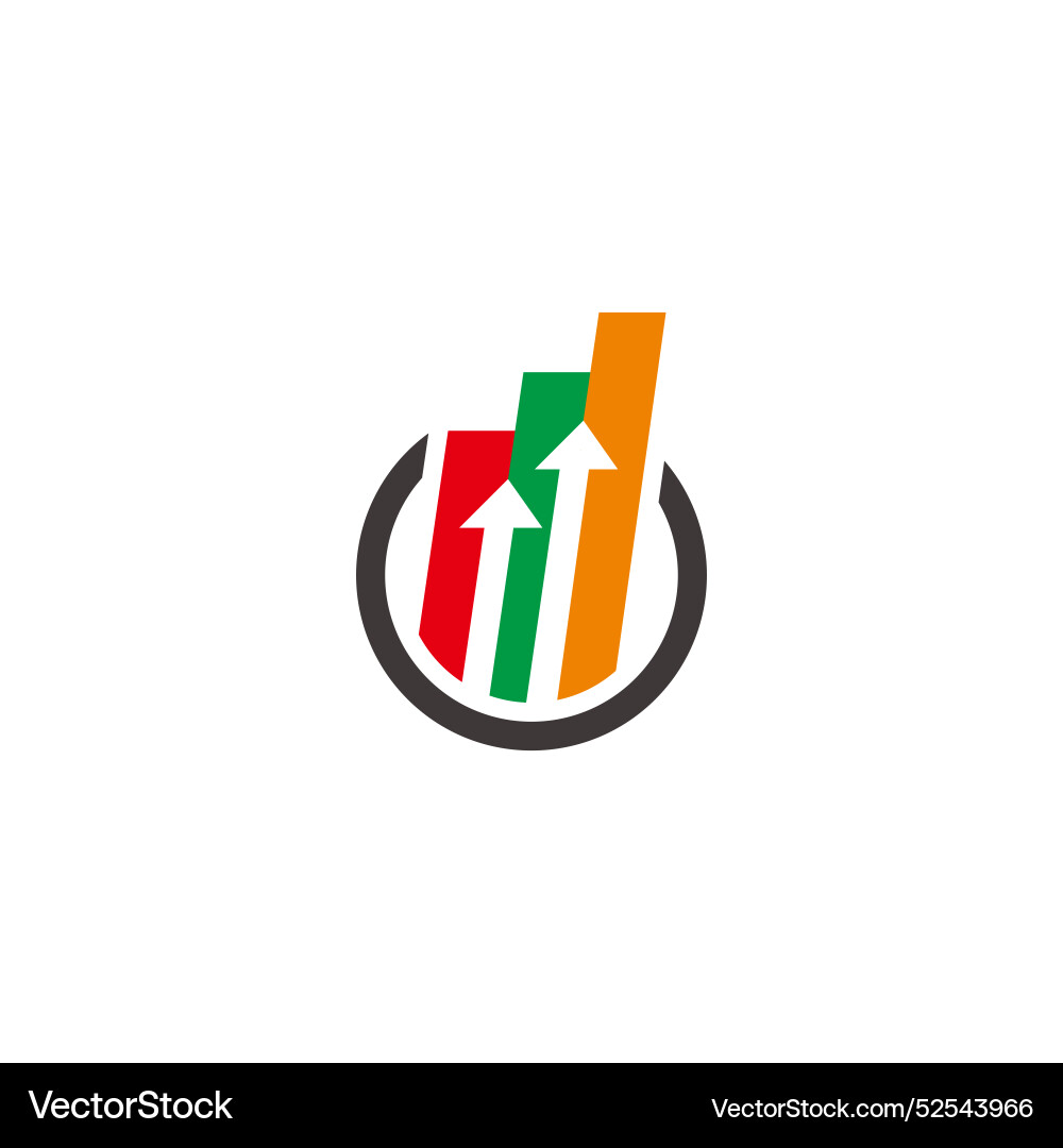 Colorful chart squares motion swoosh arrows logo Vector Image