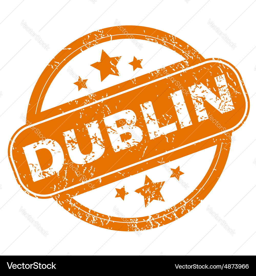 Dublin round stamp Royalty Free Vector Image - VectorStock
