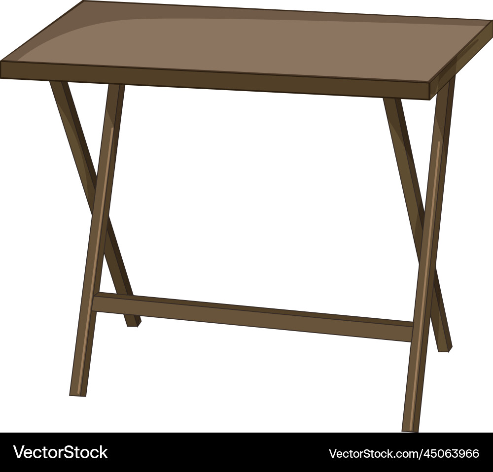 Foldable folding table cartoon Royalty Free Vector Image