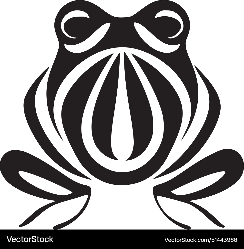 Frog - minimalist and flat logo Royalty Free Vector Image