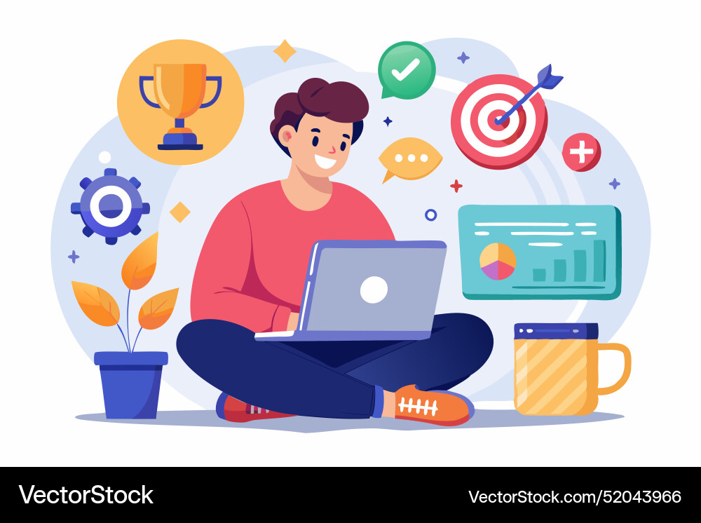 Gamification marketing strategy Royalty Free Vector Image