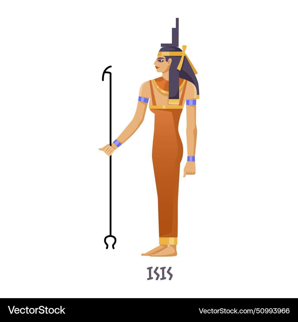Isis an ancient egyptian Royalty Free Vector Image