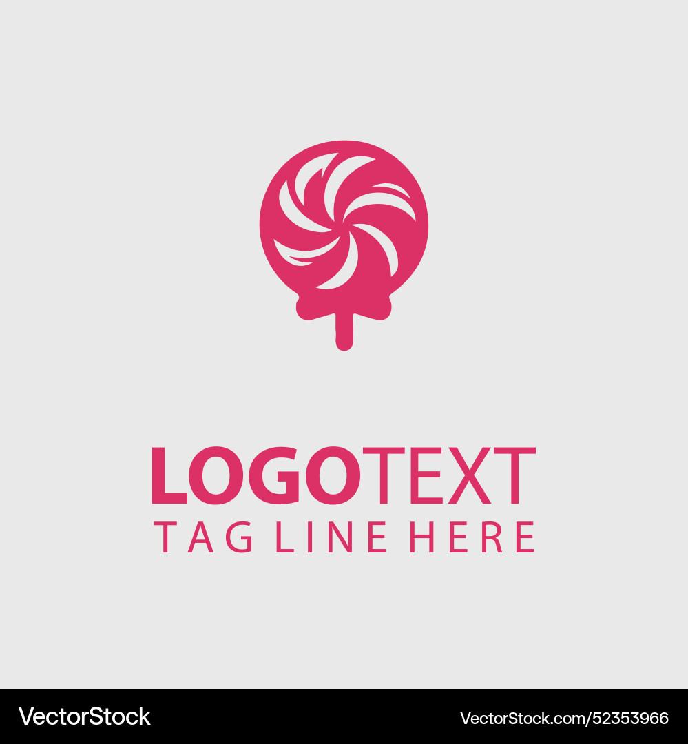 Lolipop candy logo Royalty Free Vector Image - VectorStock