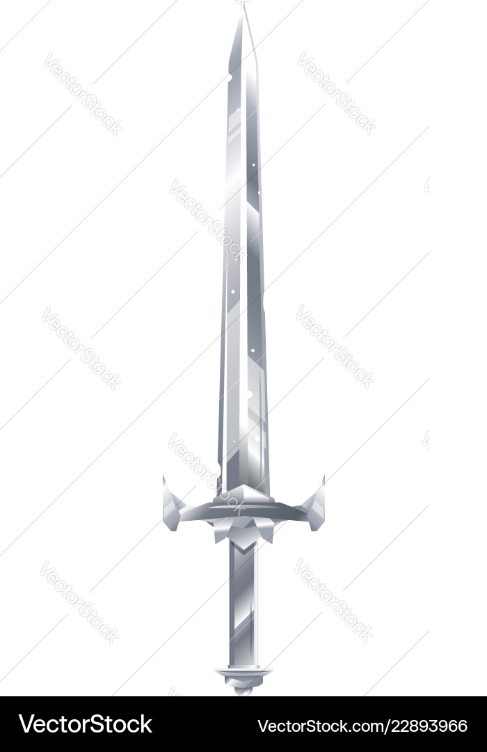 One metal sword Royalty Free Vector Image - VectorStock
