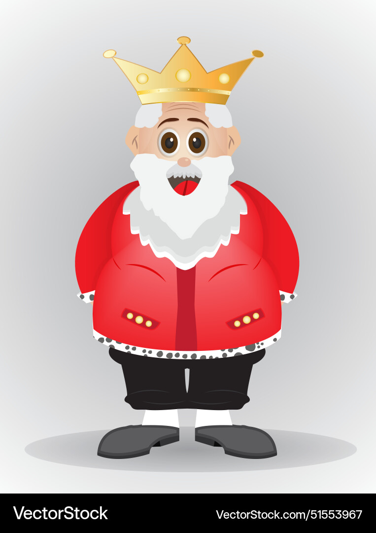 Cartoon king character Royalty Free Vector Image