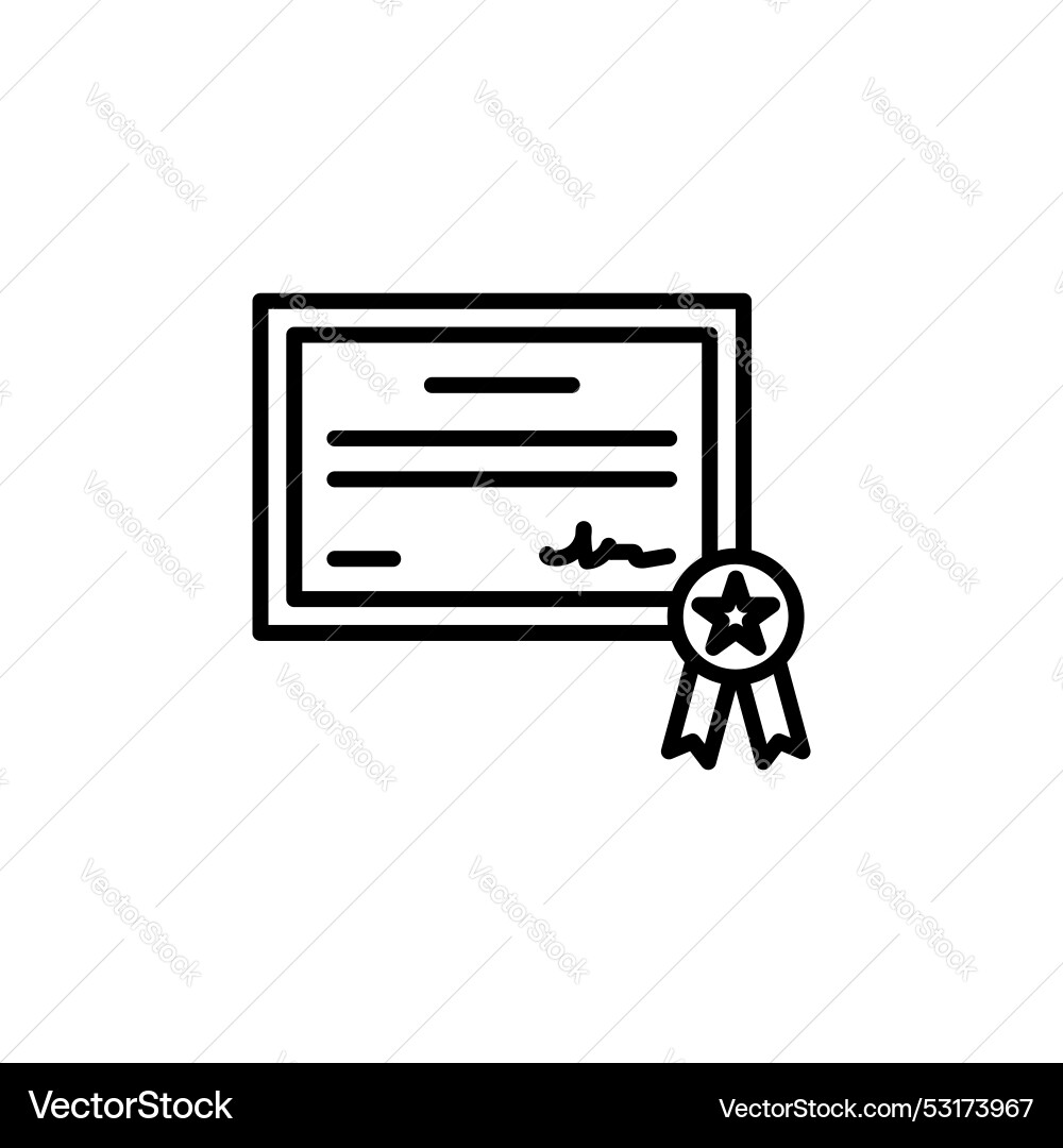 Diploma icon set academic qualification Royalty Free Vector