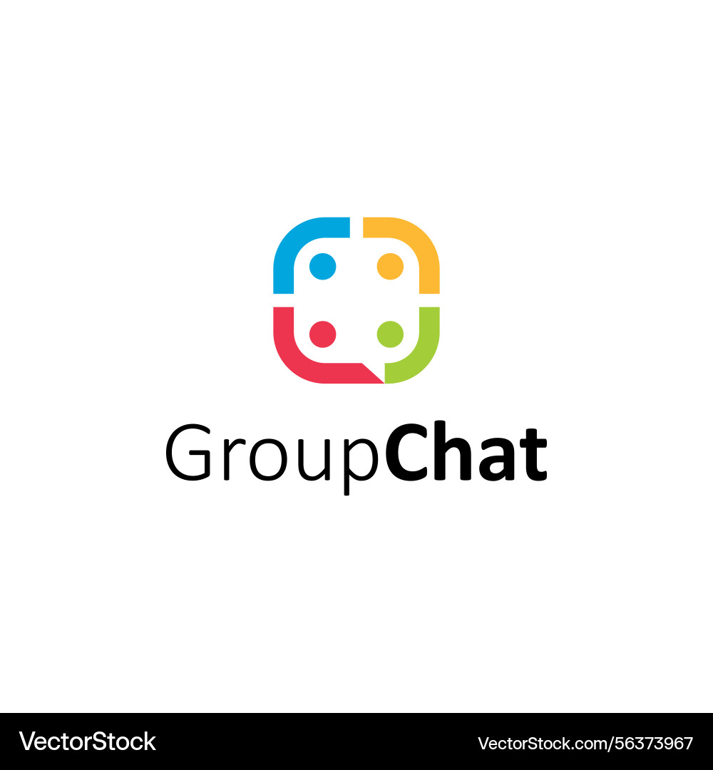 Group chat logo Royalty Free Vector Image - VectorStock