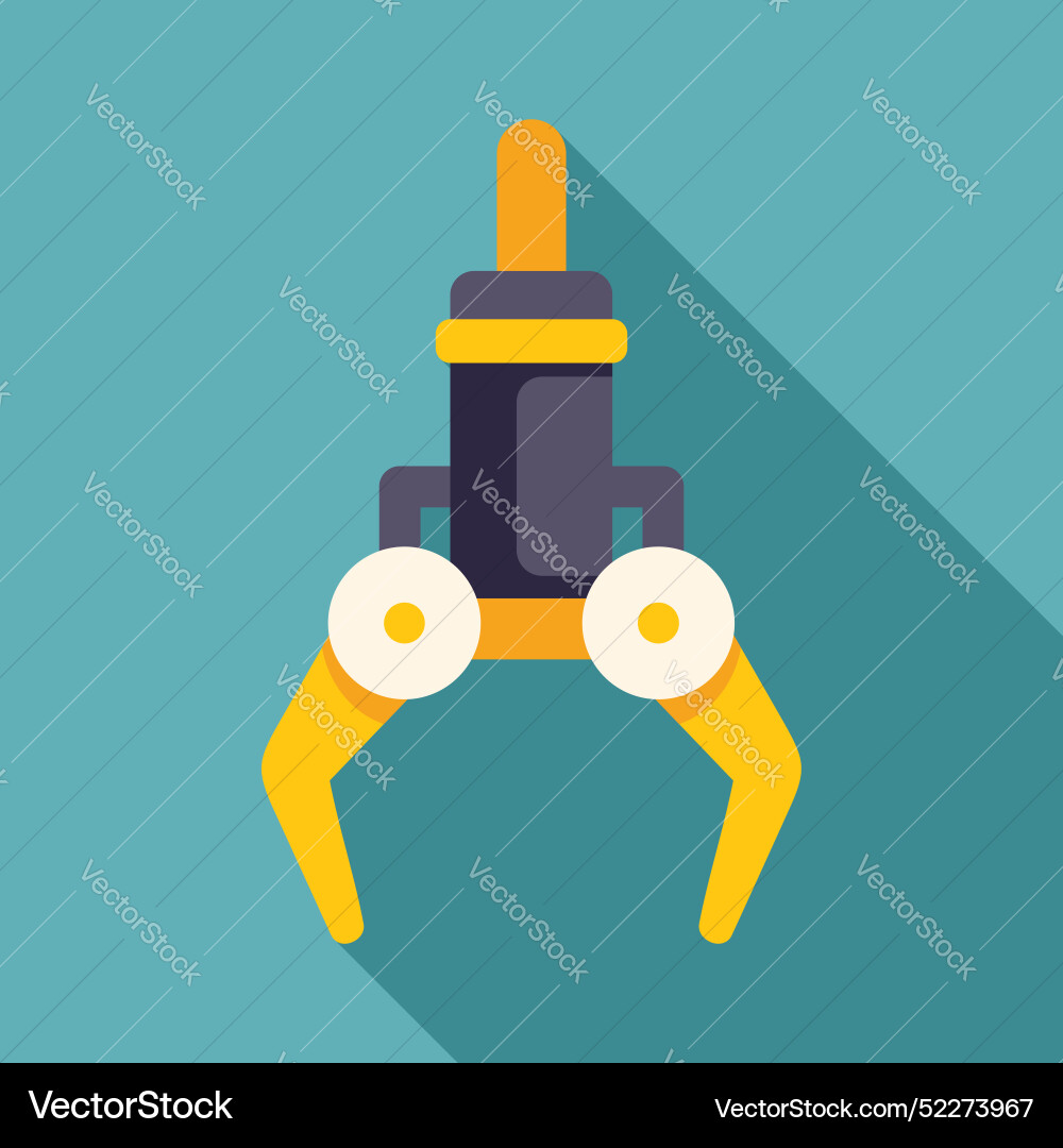 Industrial robot arm lifting holding carrying Vector Image