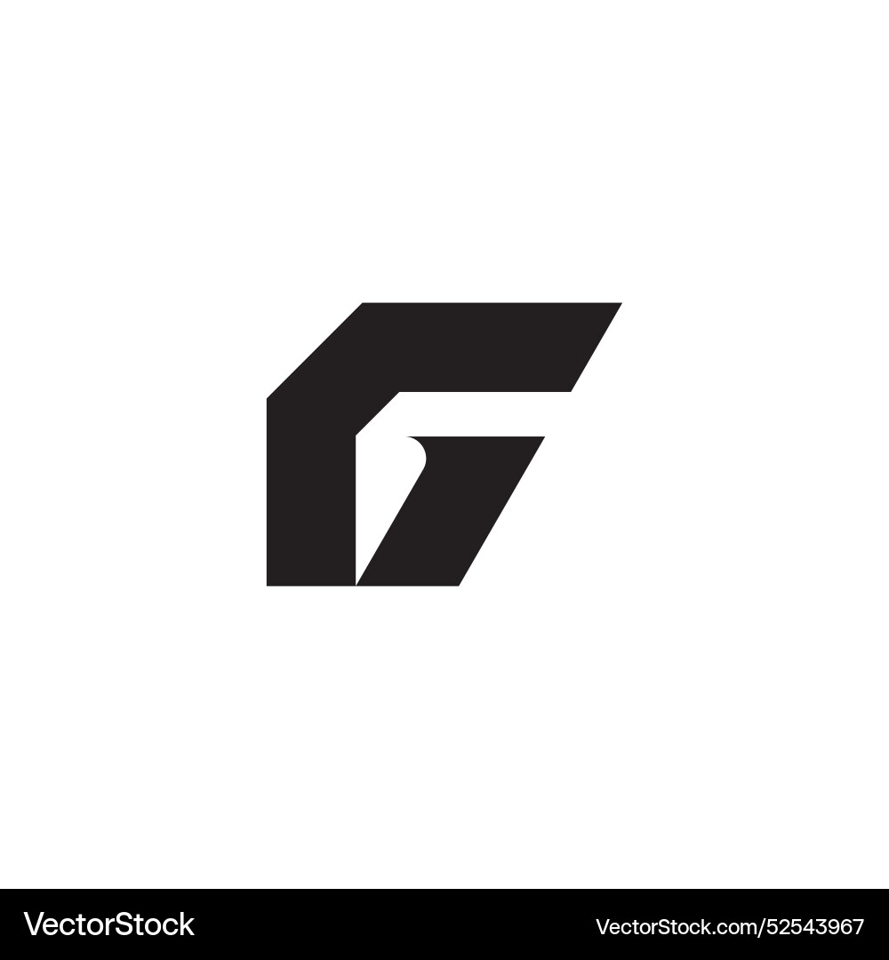 Letter vg simple geometric motion line logo Vector Image