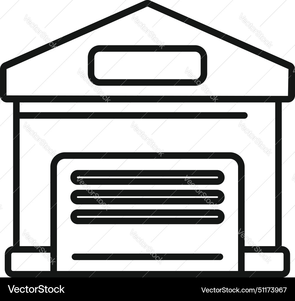 Open parcel warehouse icon outline Royalty Free Vector Image