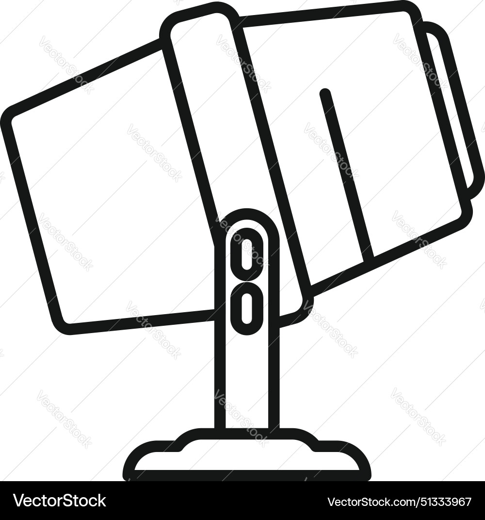 Studio lighting equipment line art icon Royalty Free Vector