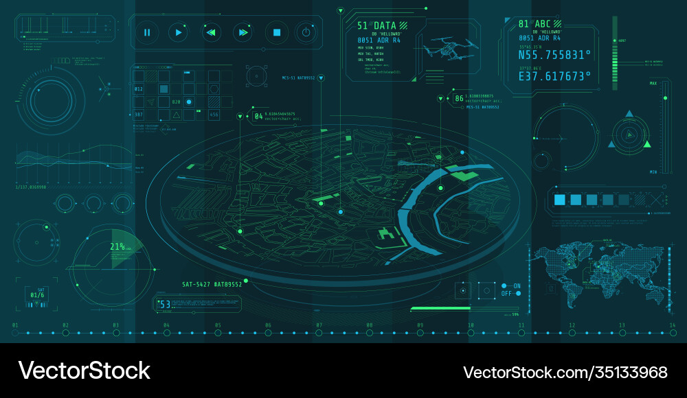 A set thin elements on topic geo Royalty Free Vector Image