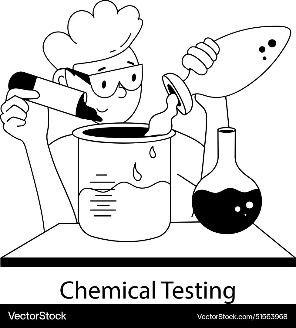Chemical testing Royalty Free Vector Image - VectorStock