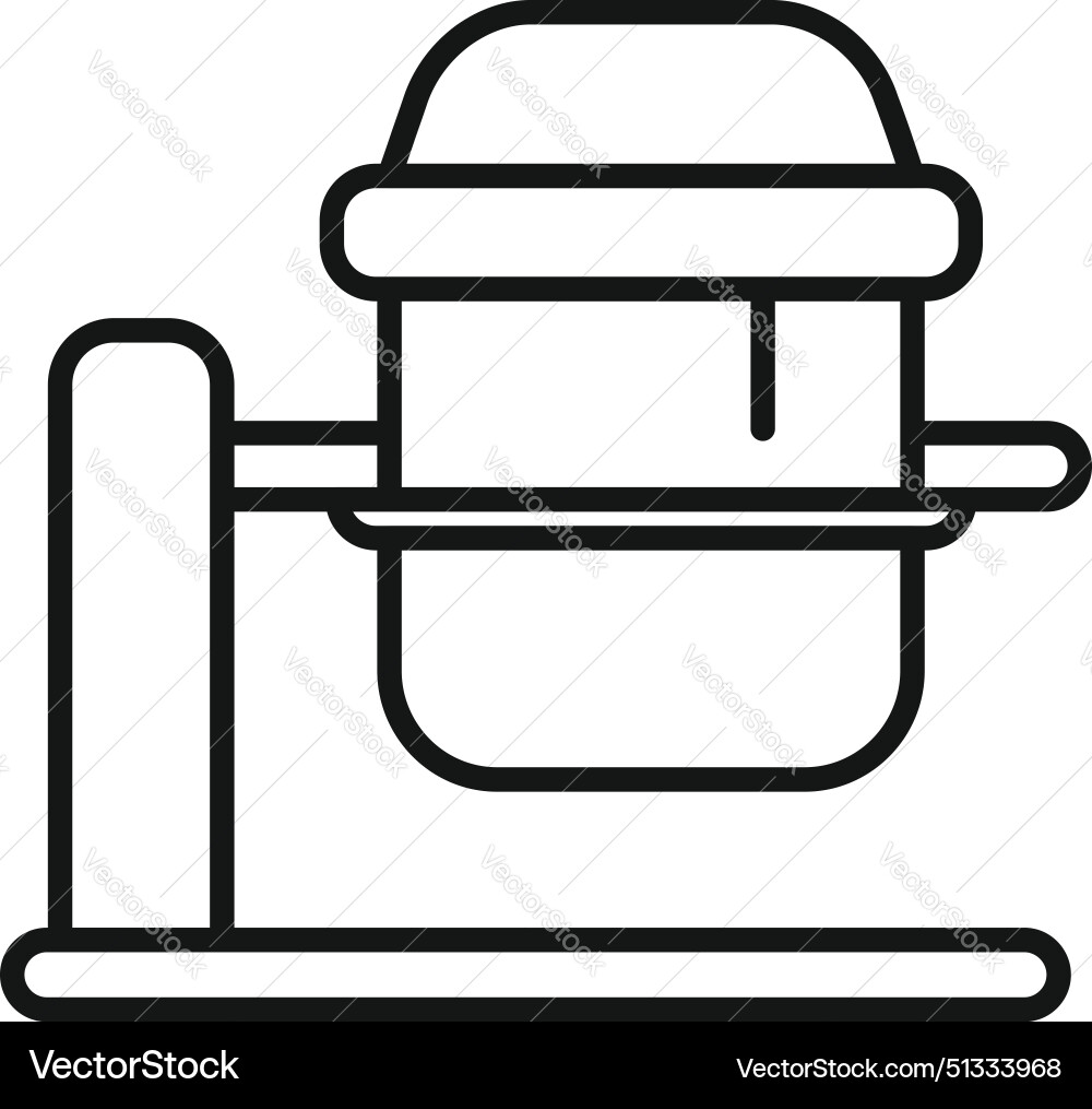 Line art of a bench vice tool Royalty Free Vector Image