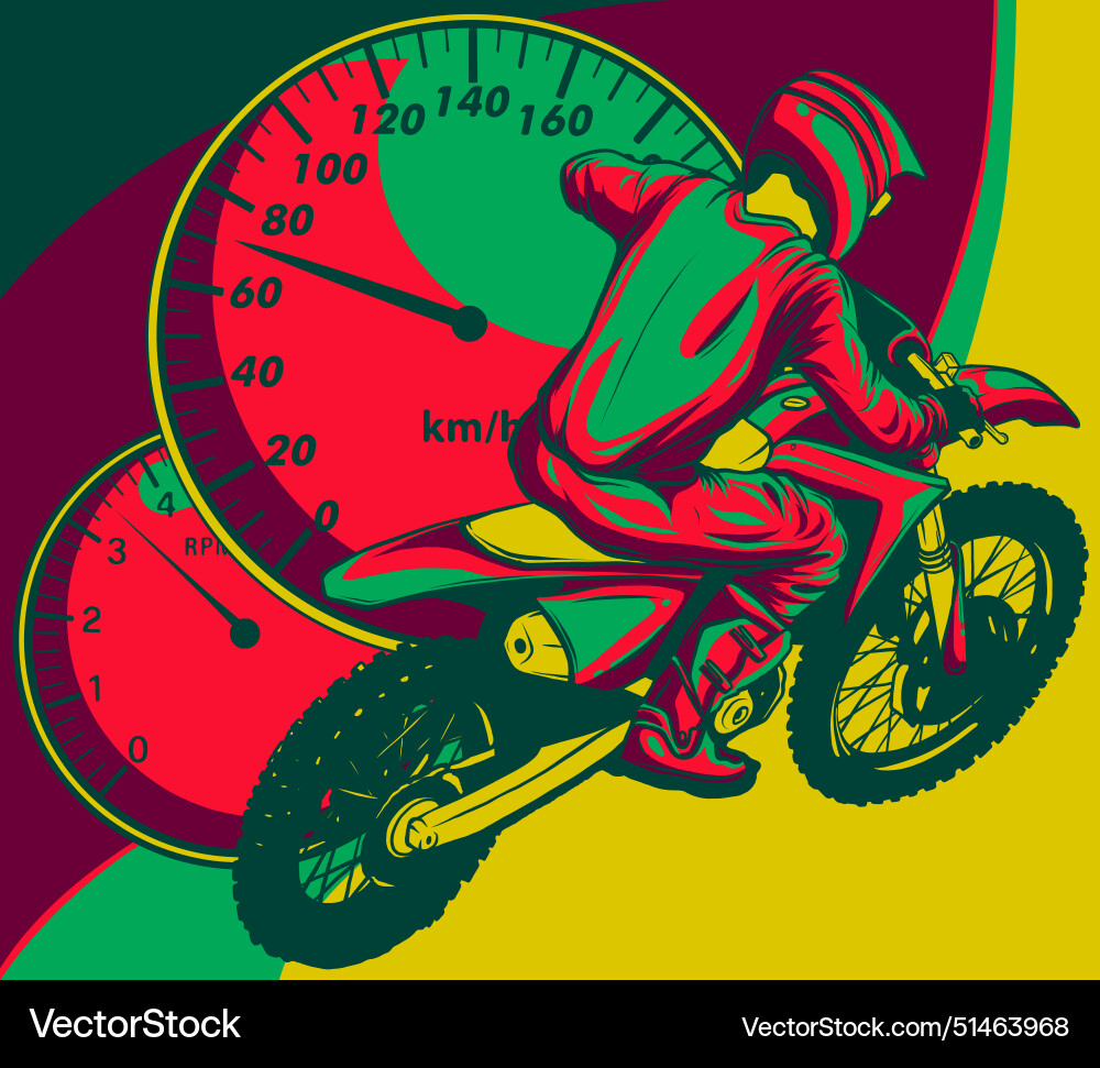 Motocross rider Royalty Free Vector Image - VectorStock