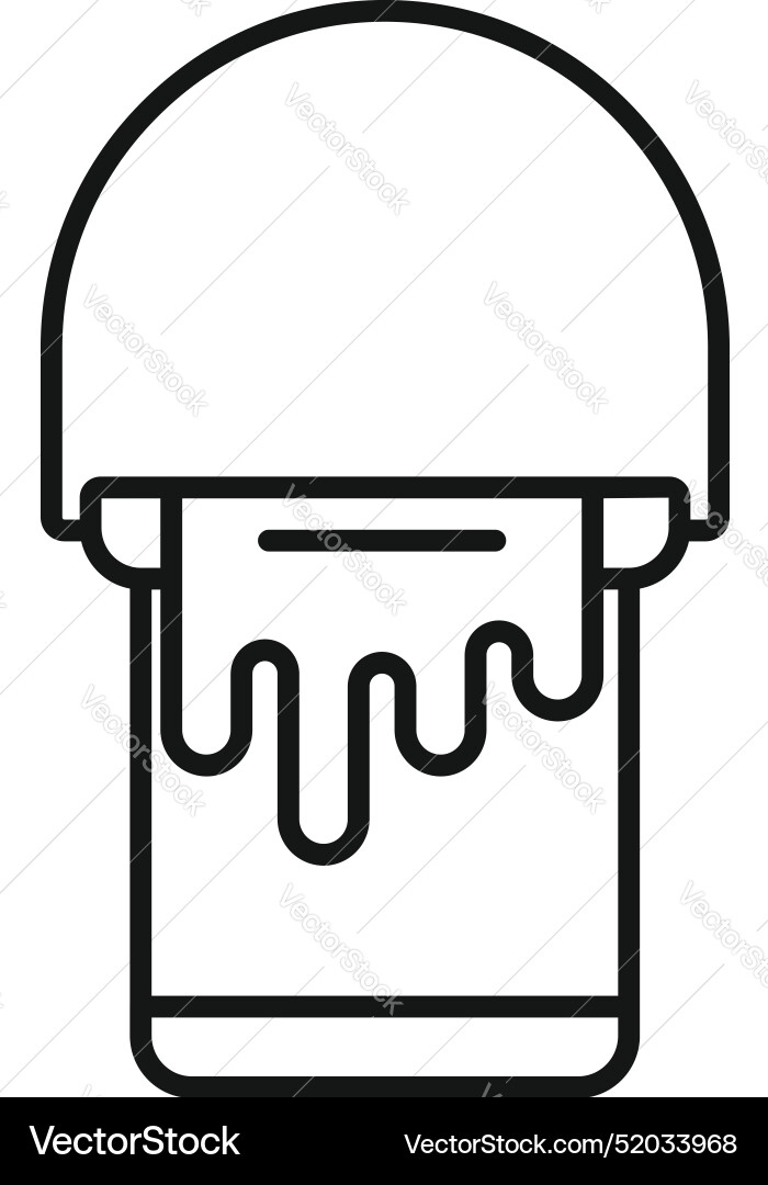 Open paint bucket dripping for home renovation Vector Image