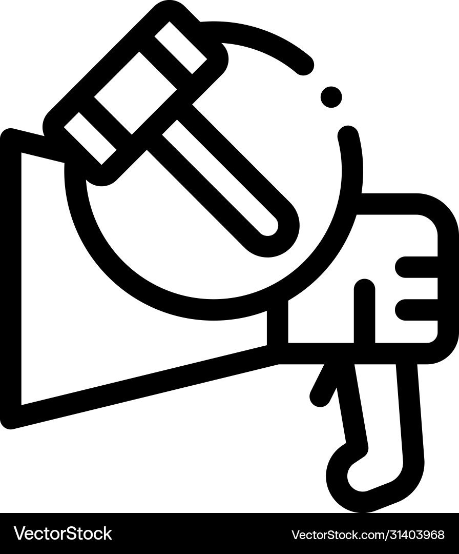 Public bargaining icon outline Royalty Free Vector Image