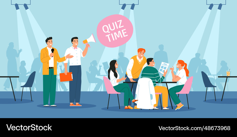 Quiz flat Royalty Free Vector Image - VectorStock