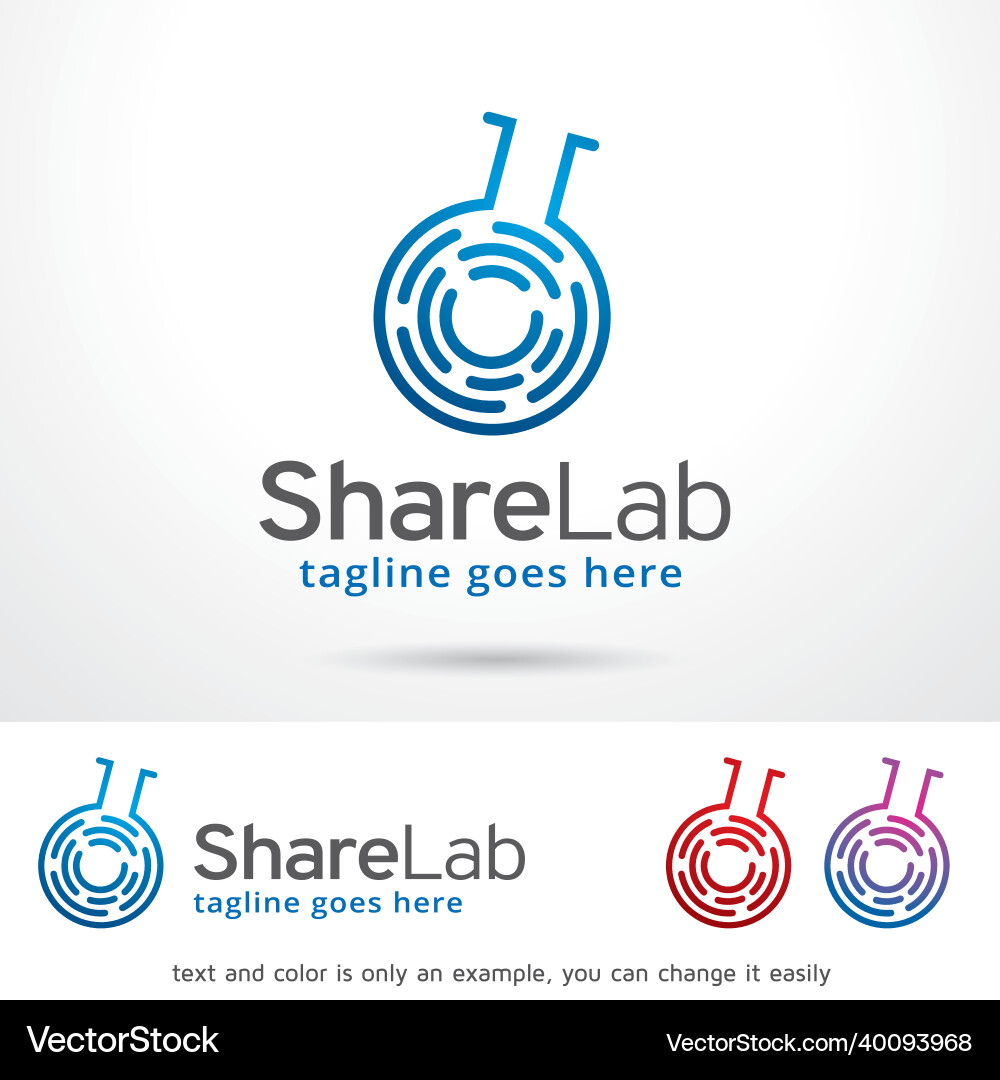 Share lab logo template Royalty Free Vector Image