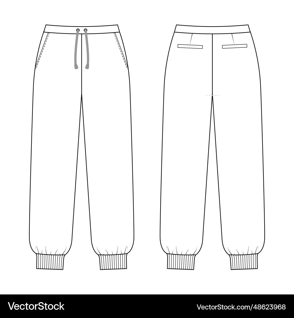 Sports pants Royalty Free Vector Image - VectorStock