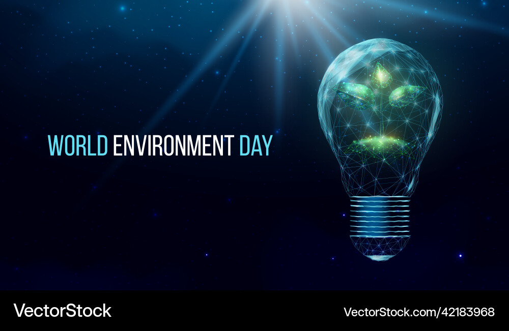 World environment day concept banner Royalty Free Vector