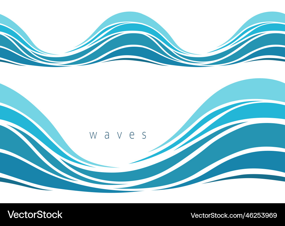 Blue marine pattern stylized design Royalty Free Vector