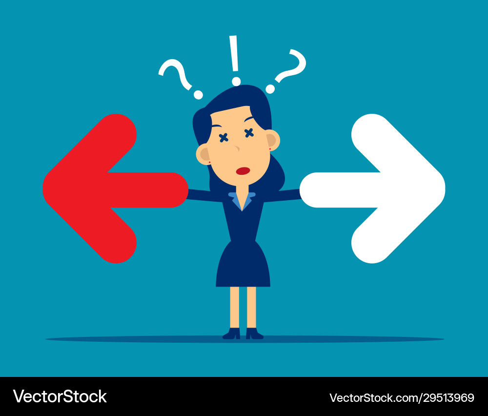 Business people dont know which way to choose Vector Image
