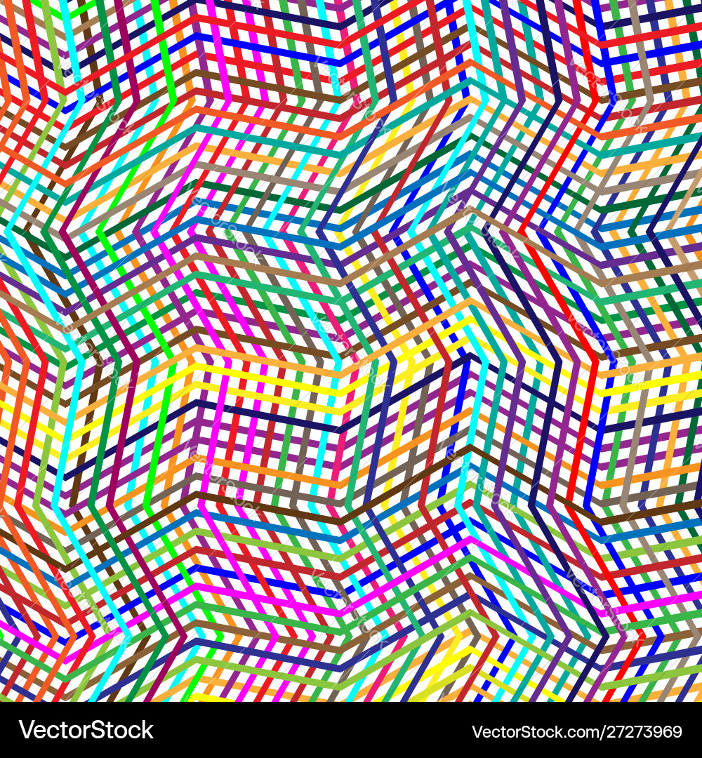Colorful scribble cross hatch geometric lines Vector Image
