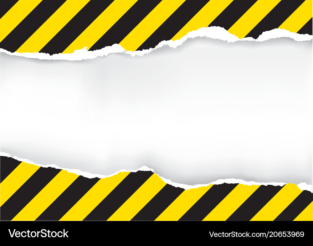 Construction Warning Paper Royalty Free Vector Image