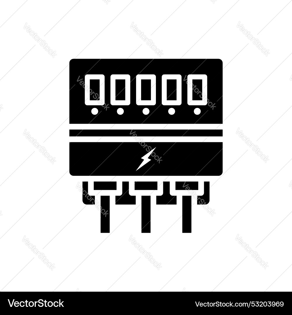 Electric meter icon set utility energy counter Vector Image