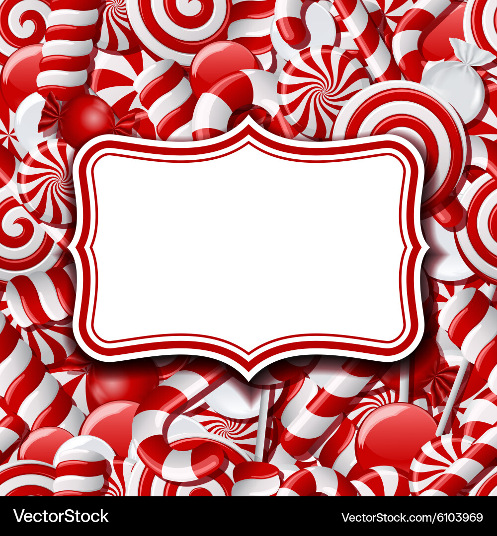 Frame labels on sweet background Royalty Free Vector Image