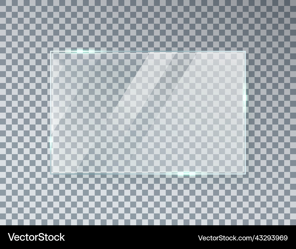 Glass window texture glossy mirror panel bright Vector Image