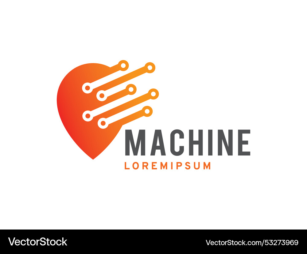 Machine point logo symbol or icon template Vector Image