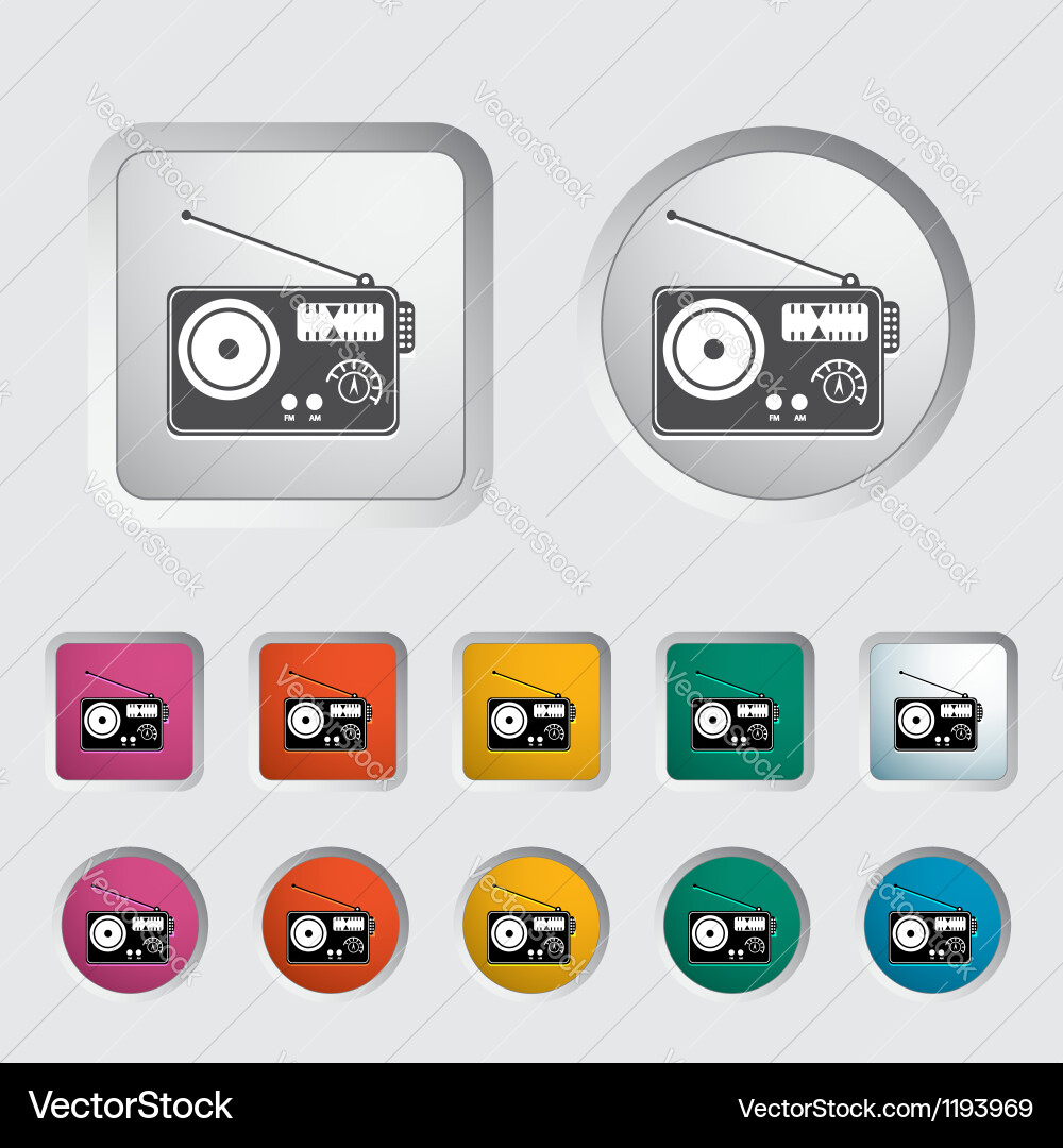 Retro Radio Icon Royalty Free Vector Image - VectorStock