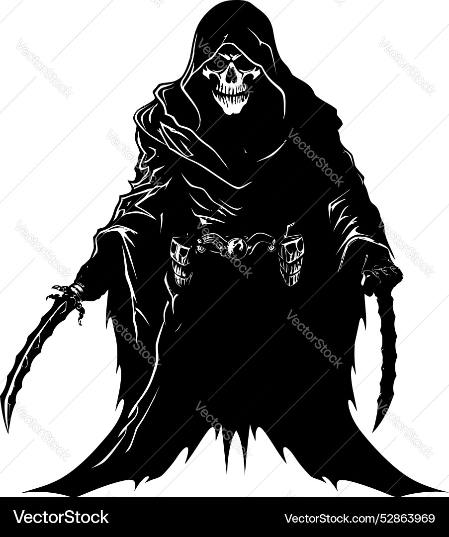 Spectral sentinel combat reaper icon design dread Vector Image