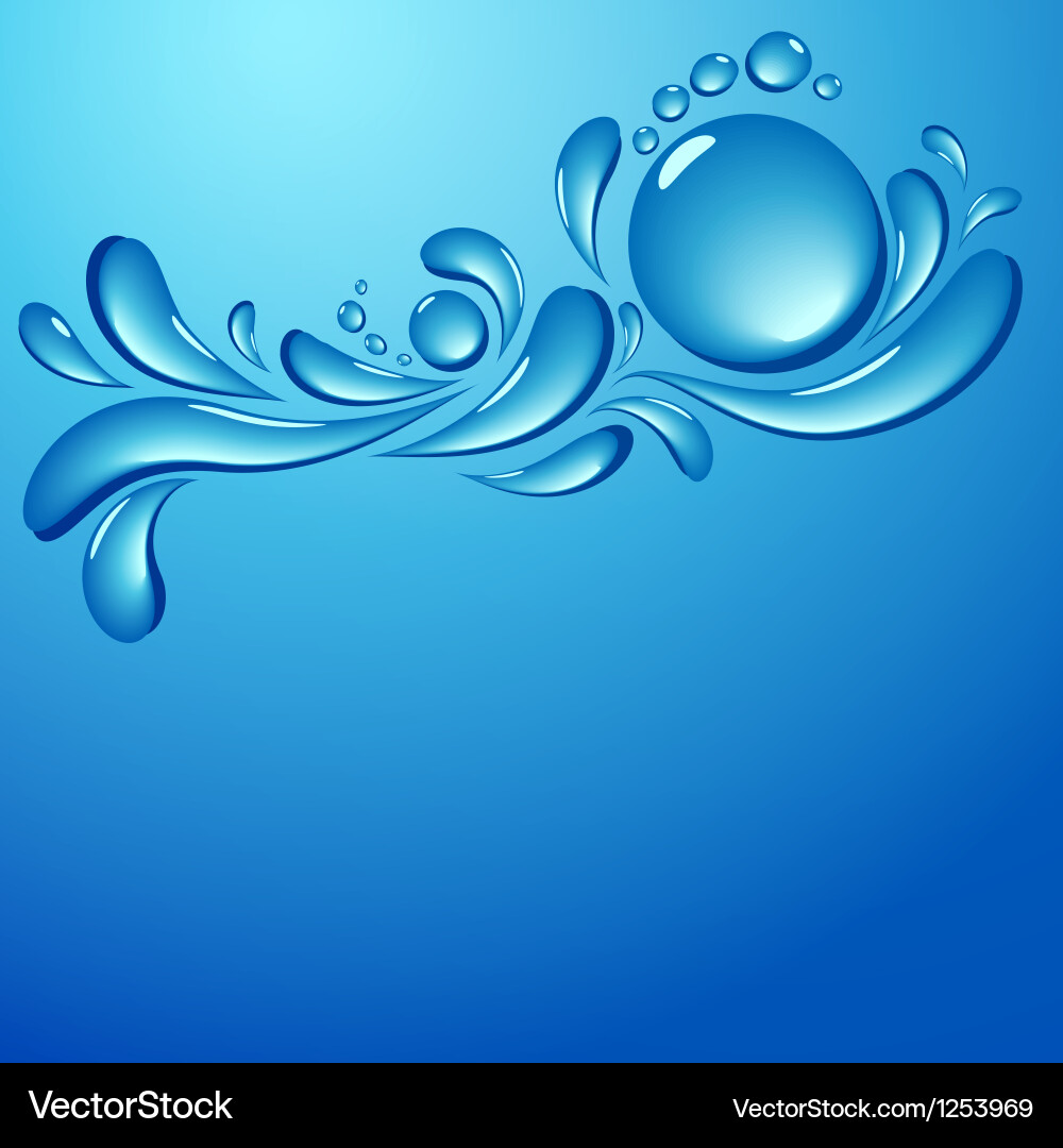 Water splash wave background Royalty Free Vector Image