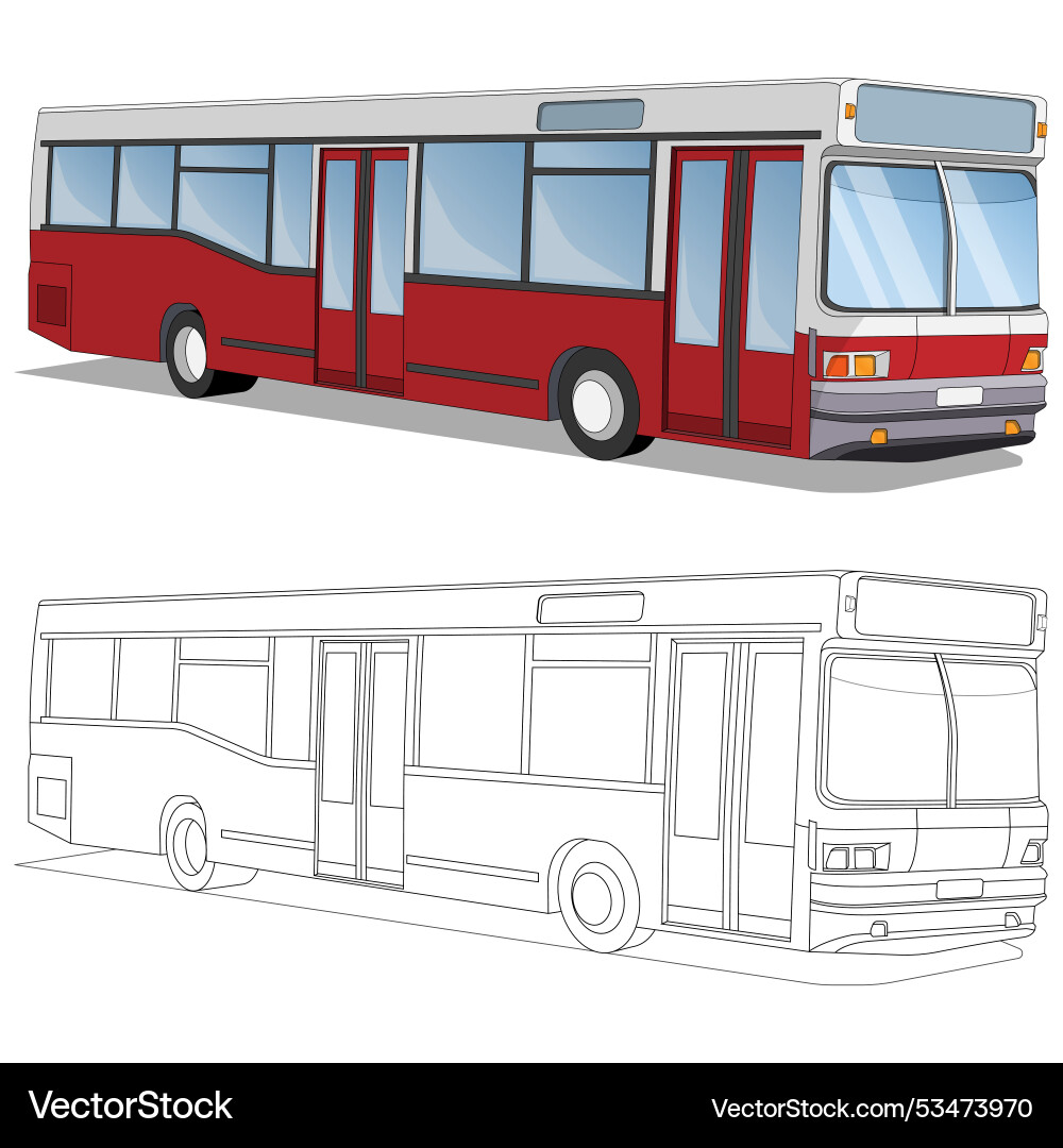 City bus Royalty Free Vector Image - VectorStock