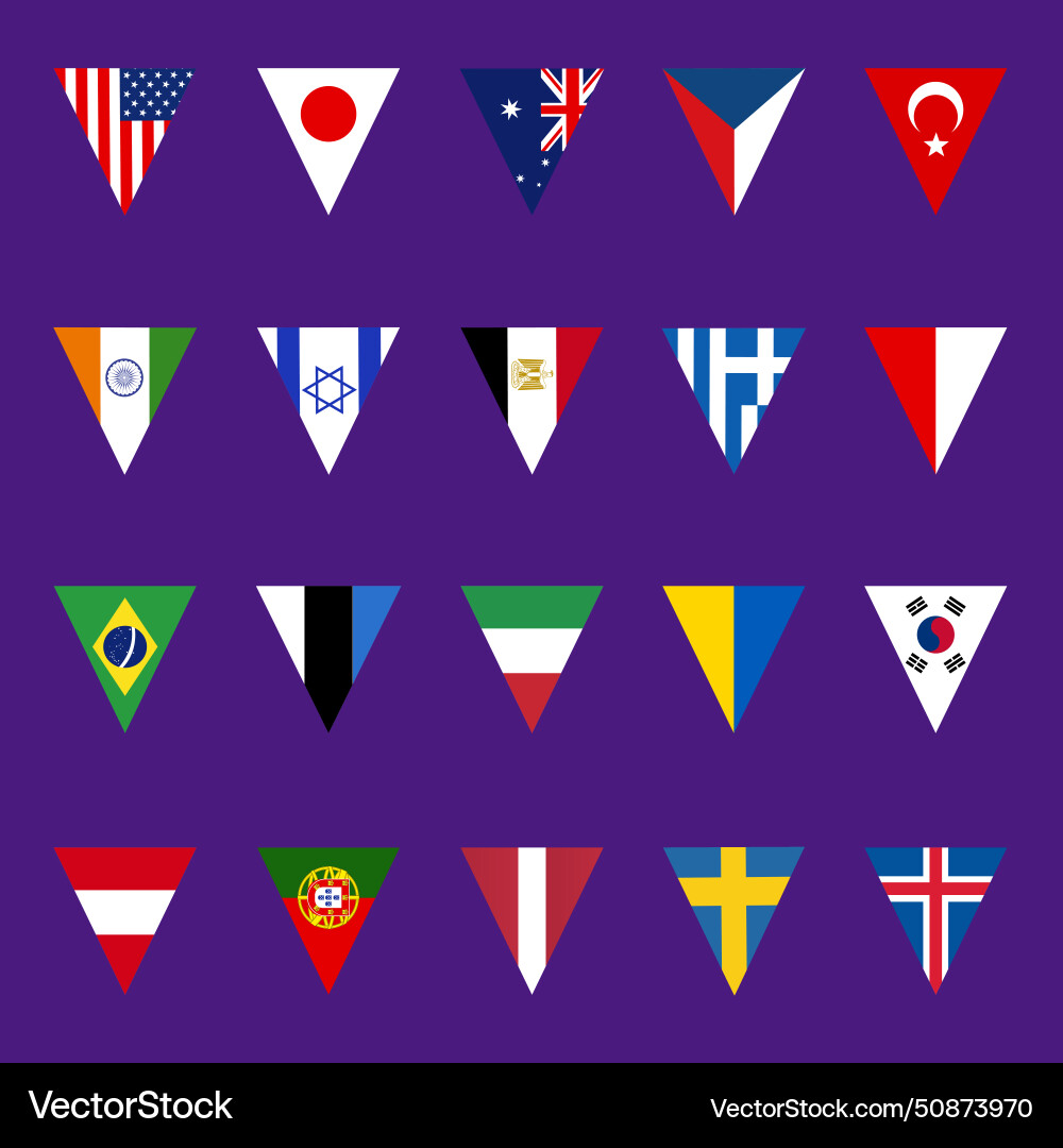 Country flags Royalty Free Vector Image - VectorStock