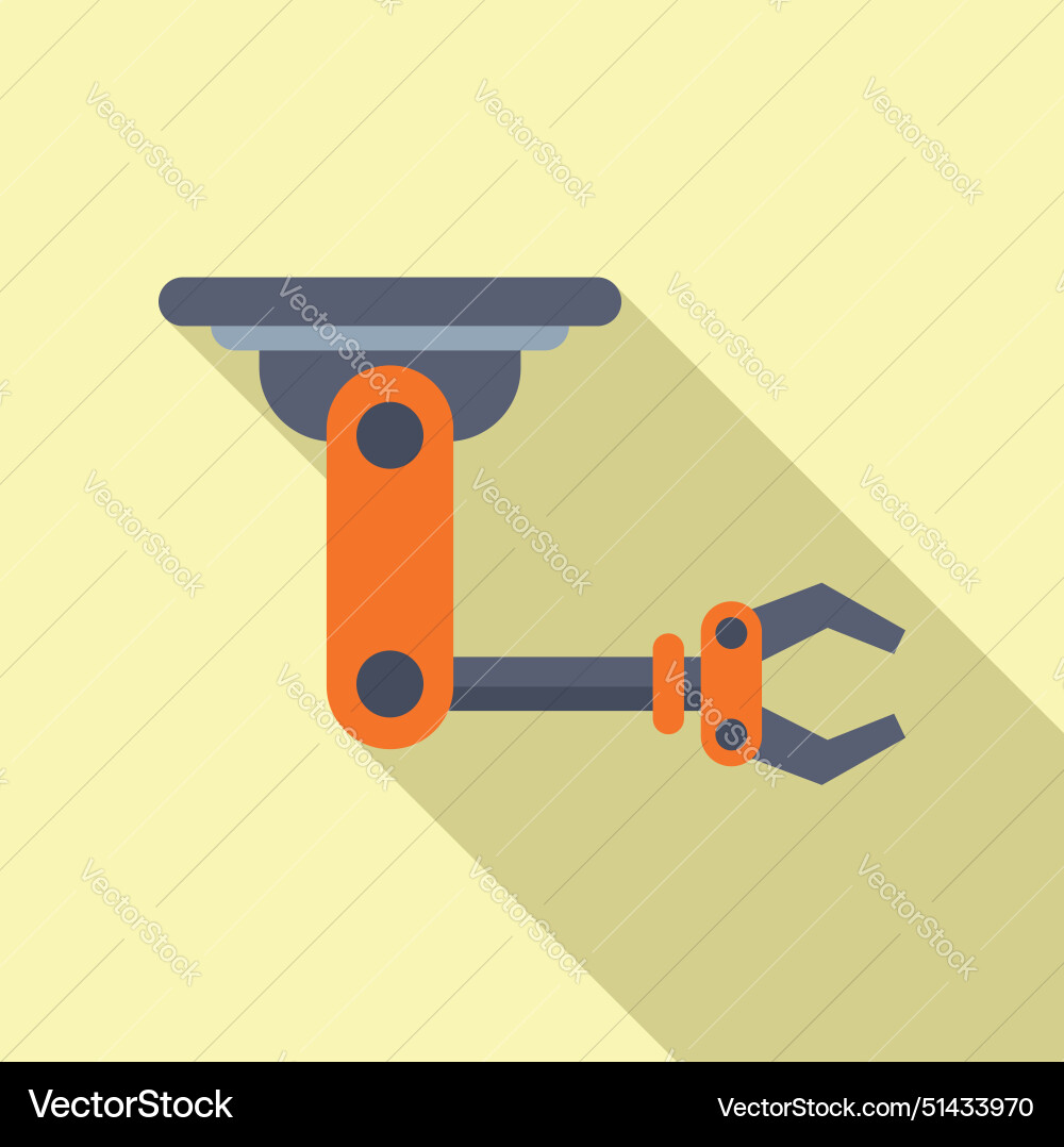 Robotic arm flat design Royalty Free Vector Image