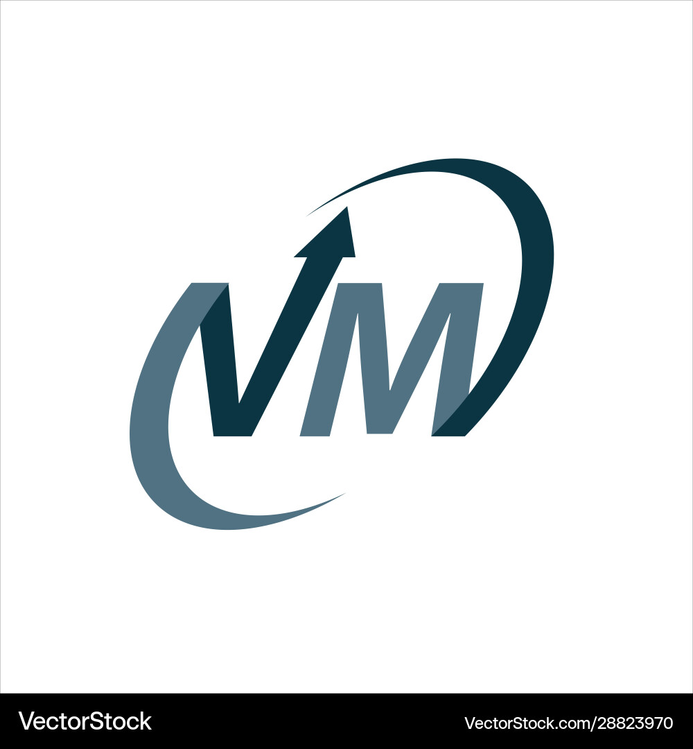 VM Initial Letter Logo Concept Royalty Free Vector Image
