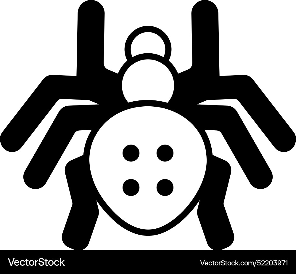 A halloween spider in line icon style Royalty Free Vector