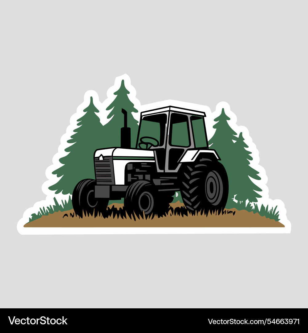 Id rather be farming sticker design Royalty Free Vector