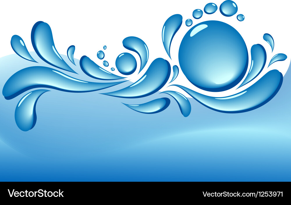 Water splash wave background Royalty Free Vector Image
