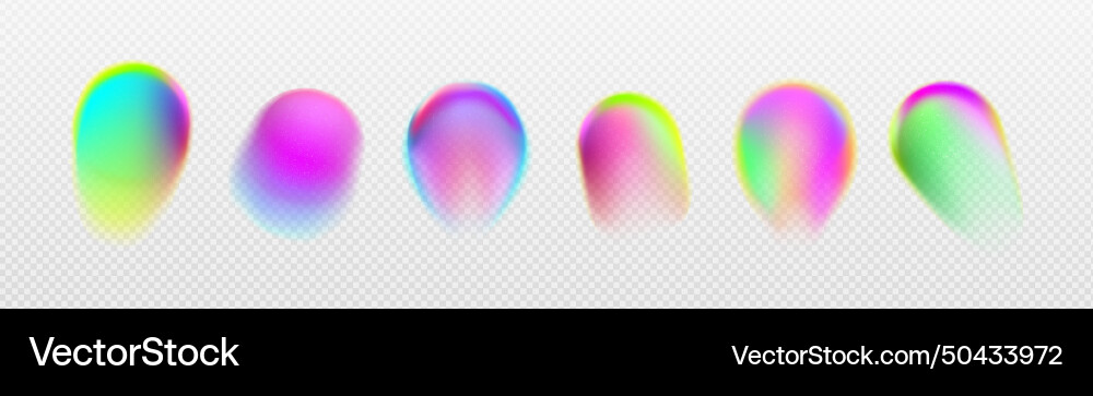 Abstract color gradient spots set Royalty Free Vector Image