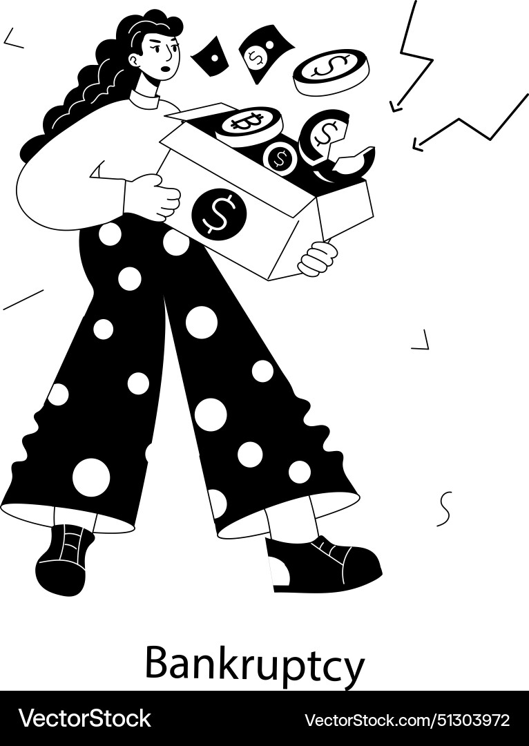 Bankruptcy Royalty Free Vector Image - VectorStock