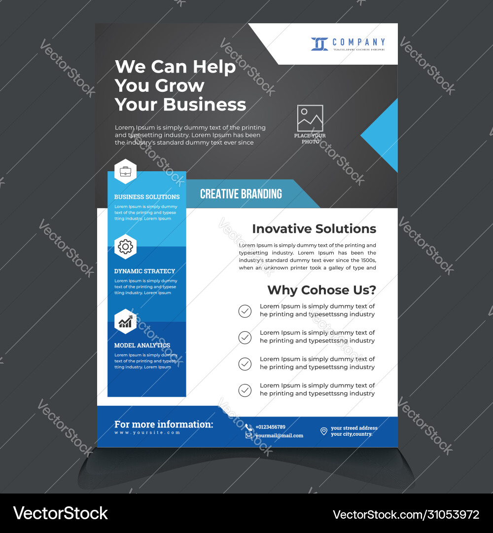 Business abstract template brochure design Vector Image