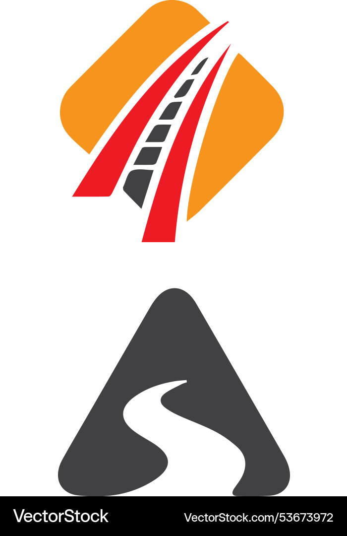 Creative road journey logo design road logo Vector Image